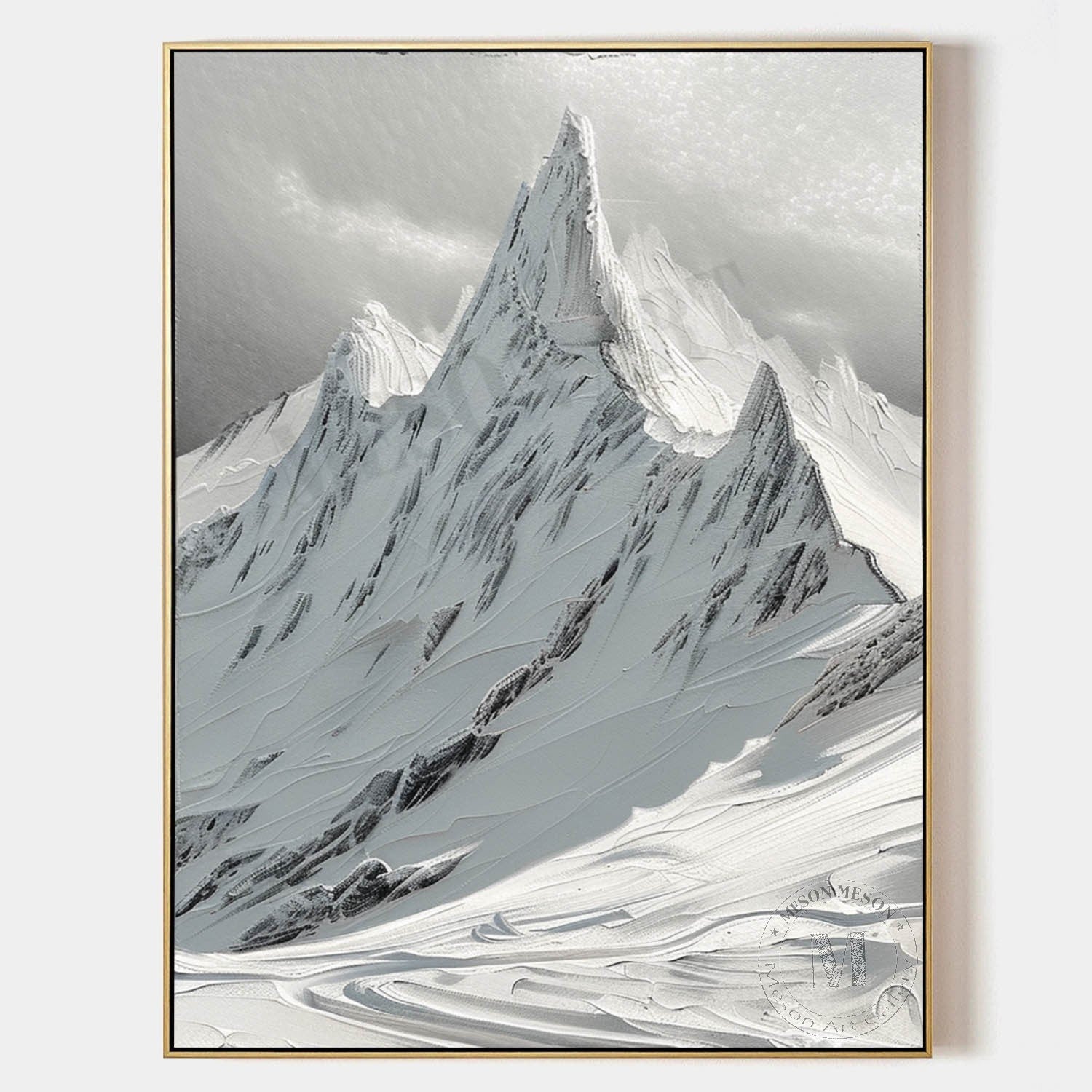 Large White Snow Mountain Landscape Canvas Art for Sale White Snow ...