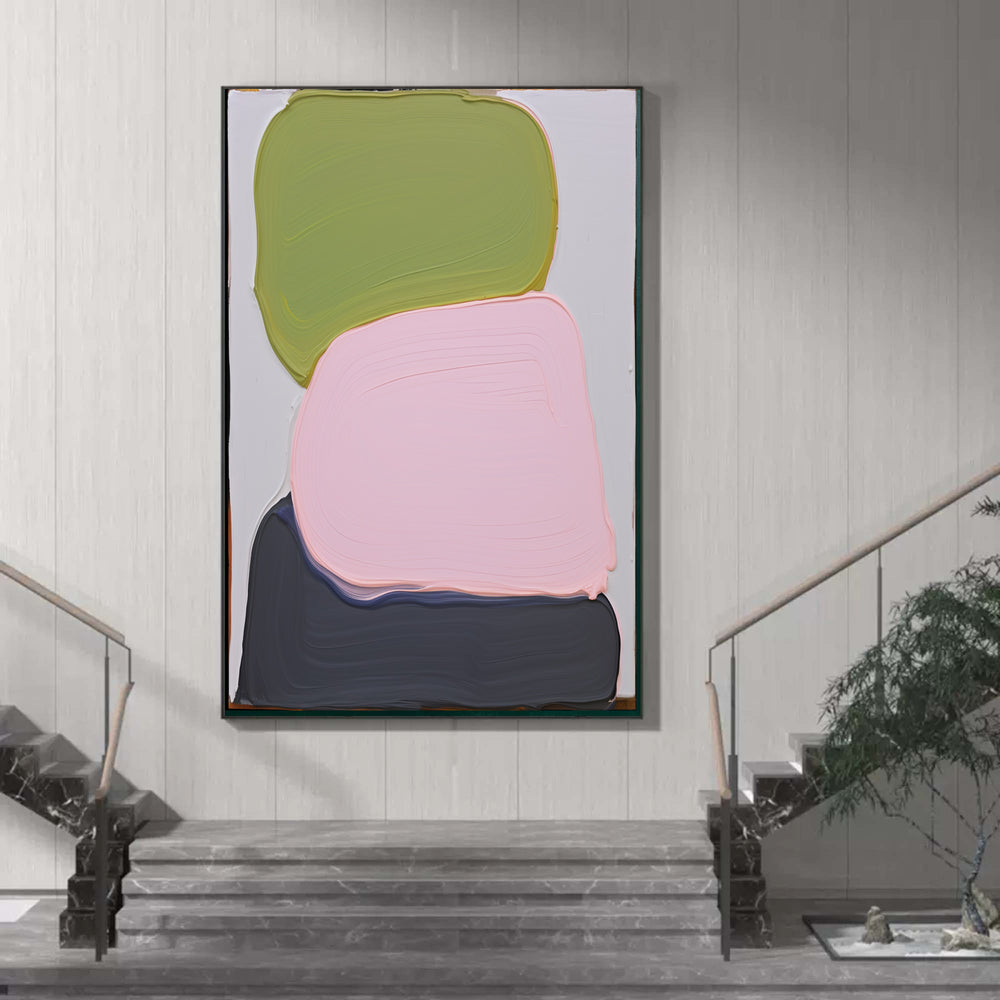 Colorful Palette Wall Art Colorful Minimalist Oil Painting Colorful ...