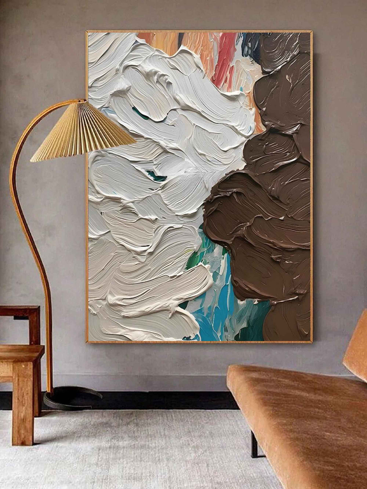 3D Abstract Art Canvas Thick Abstract Oil Painting Textured Abstract ...