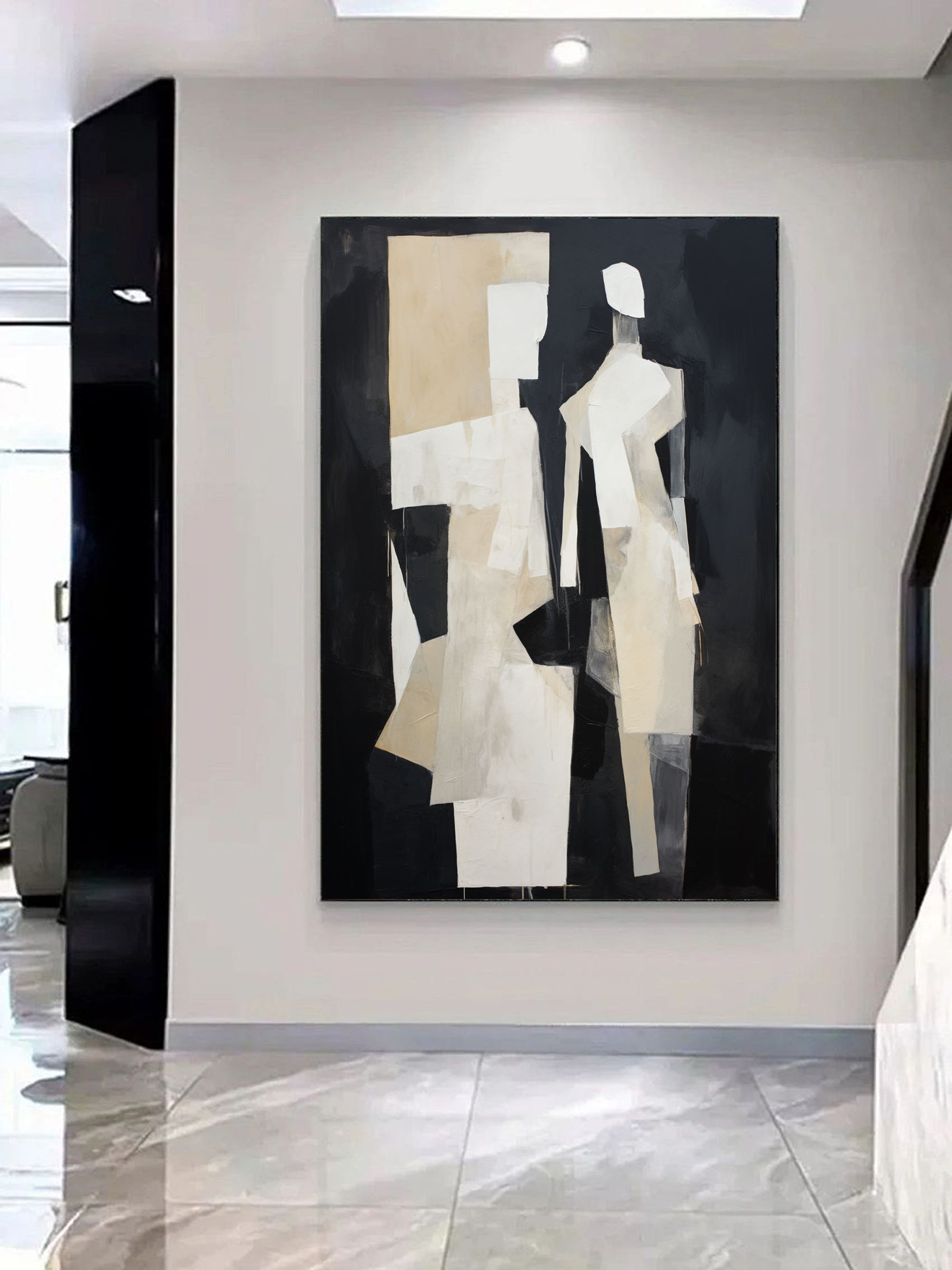 Black Minimalist Wall Art Black People Abstract Canvas Art Black People ...