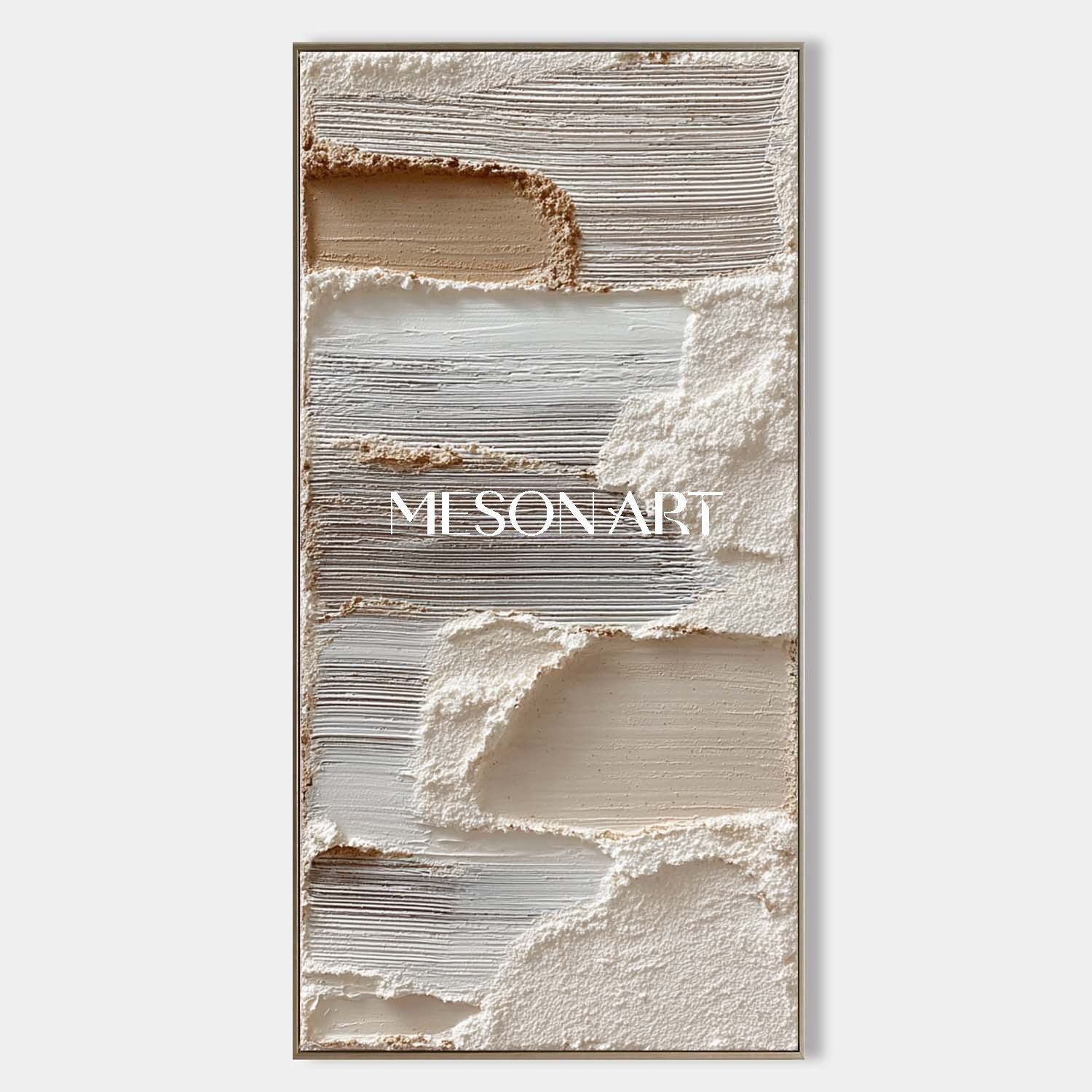 Extra Large 3D Plaster Texture Painting Abstract Plaster Canvas Art for ...