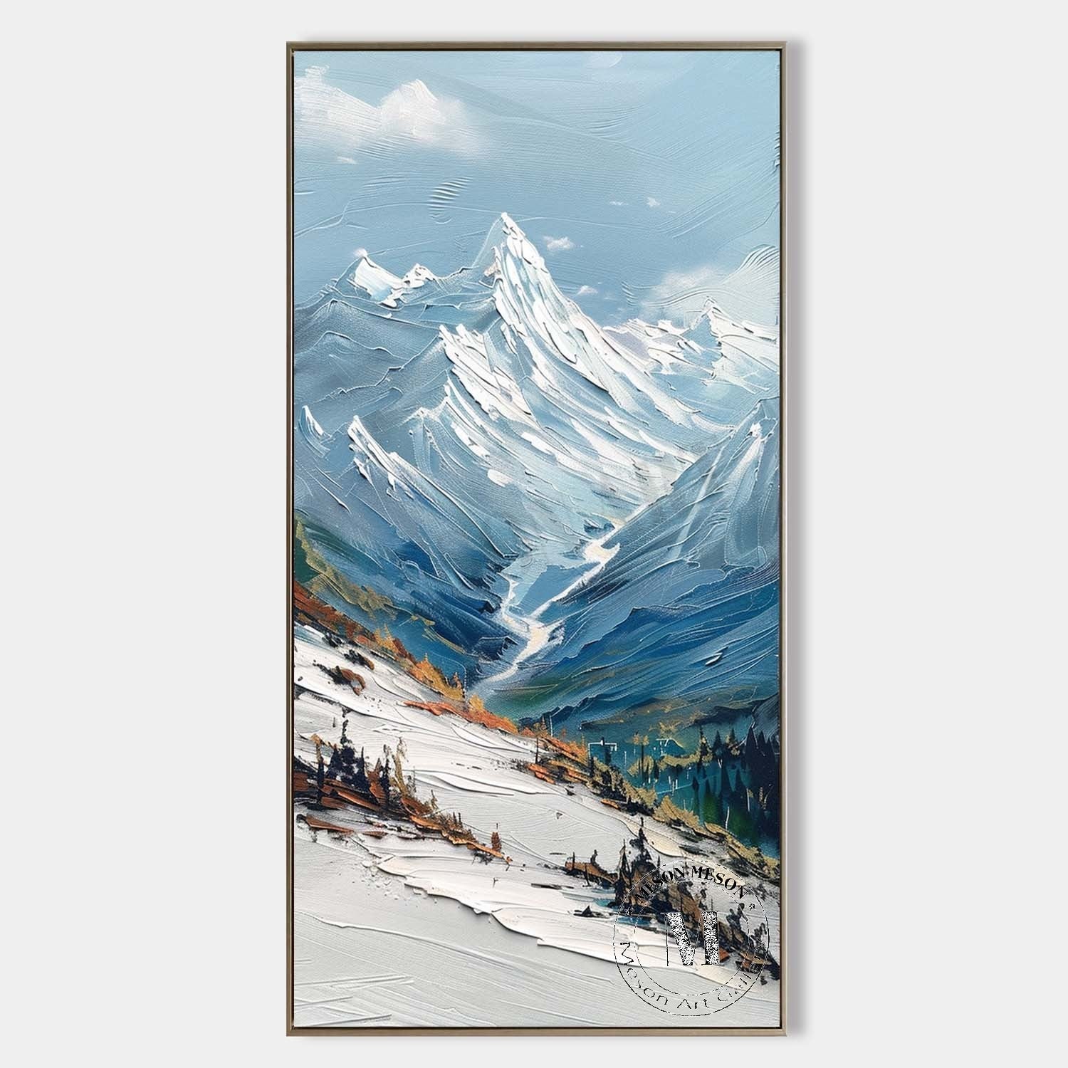 Large Snow Mountain Landscape Canvas Art Snow Mountain Landscape Canvas ...