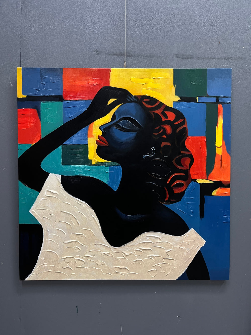 Beautiful Woman Abstract Canvas Art Abstract Beautiful Lady Texture ...