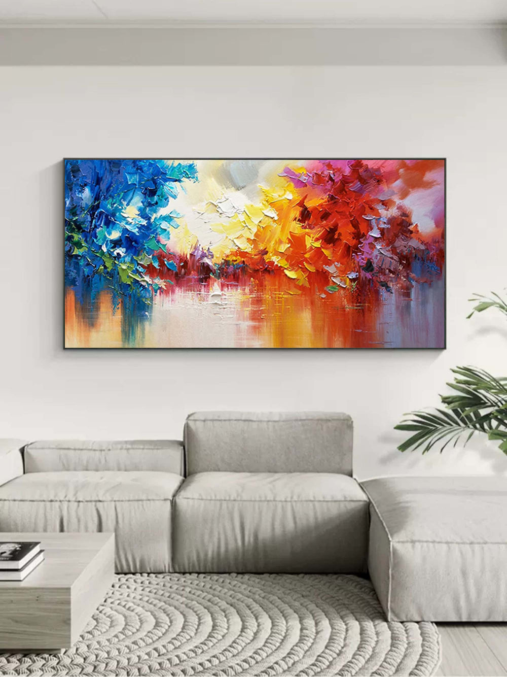 Large Colorful Oil Paintings 3D Colorful Abstract Art Canvas Color ...