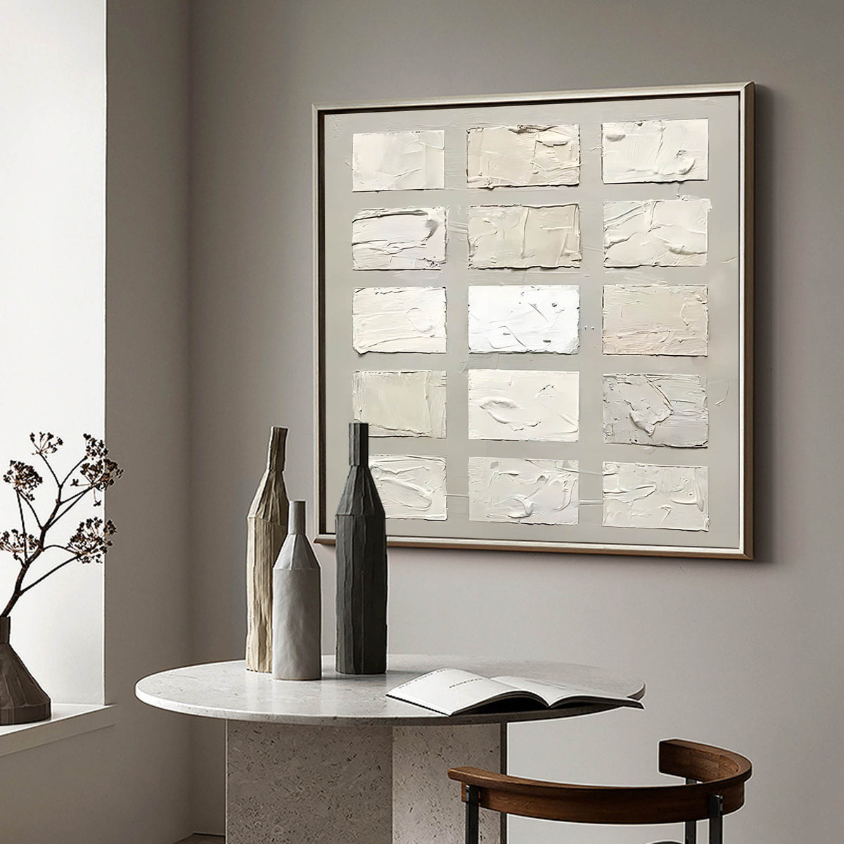 Beige Textured Painting Beige 3d Textured Art Beige Abstract Canvas Art ...