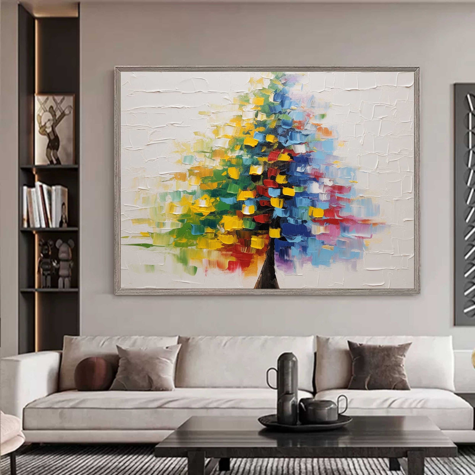 Large Christmas Tree Texture Painting Christmas Tree Palette Wall Art ...