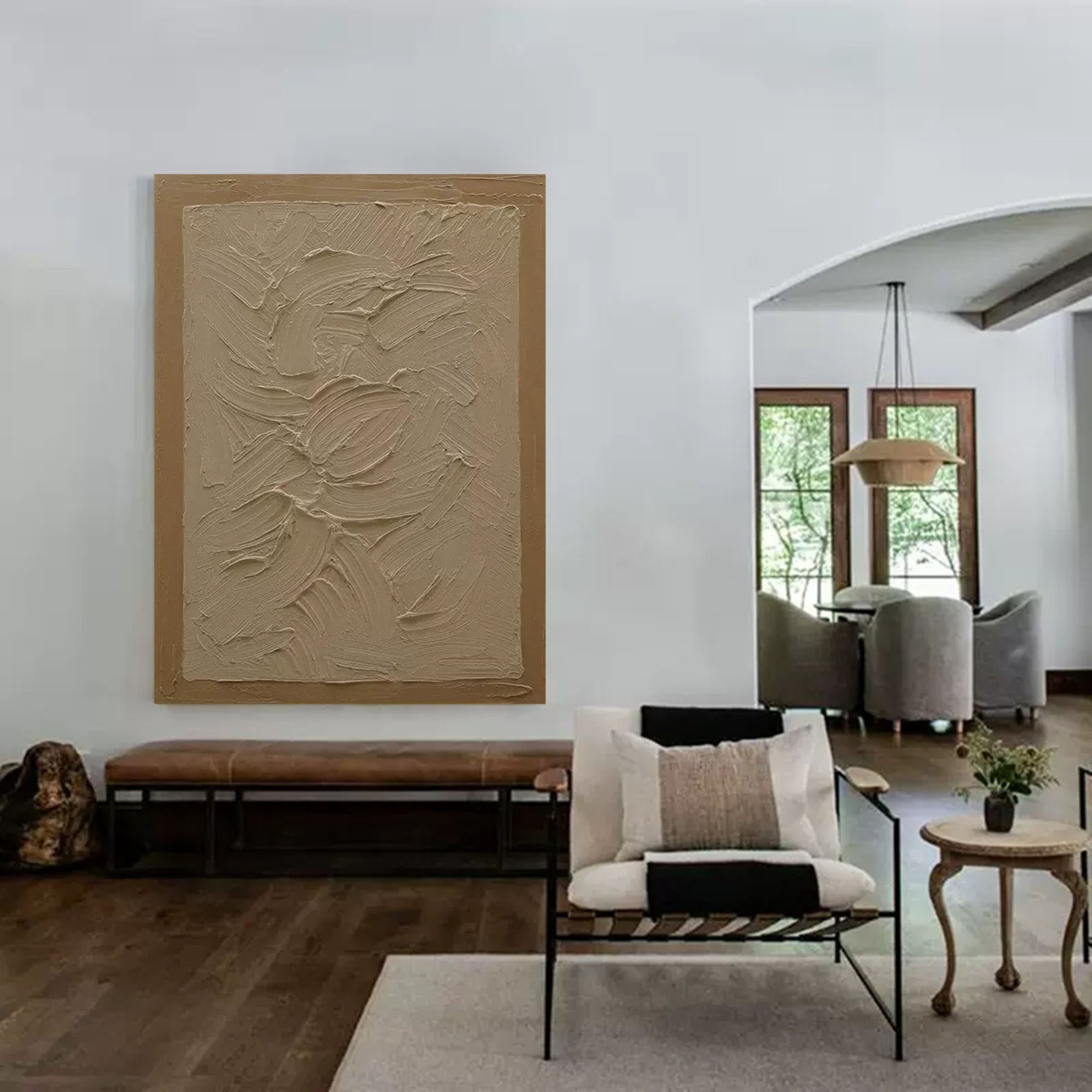 Brown Minimalist Wall Art Brown Textured Painting Brown Abstract ...