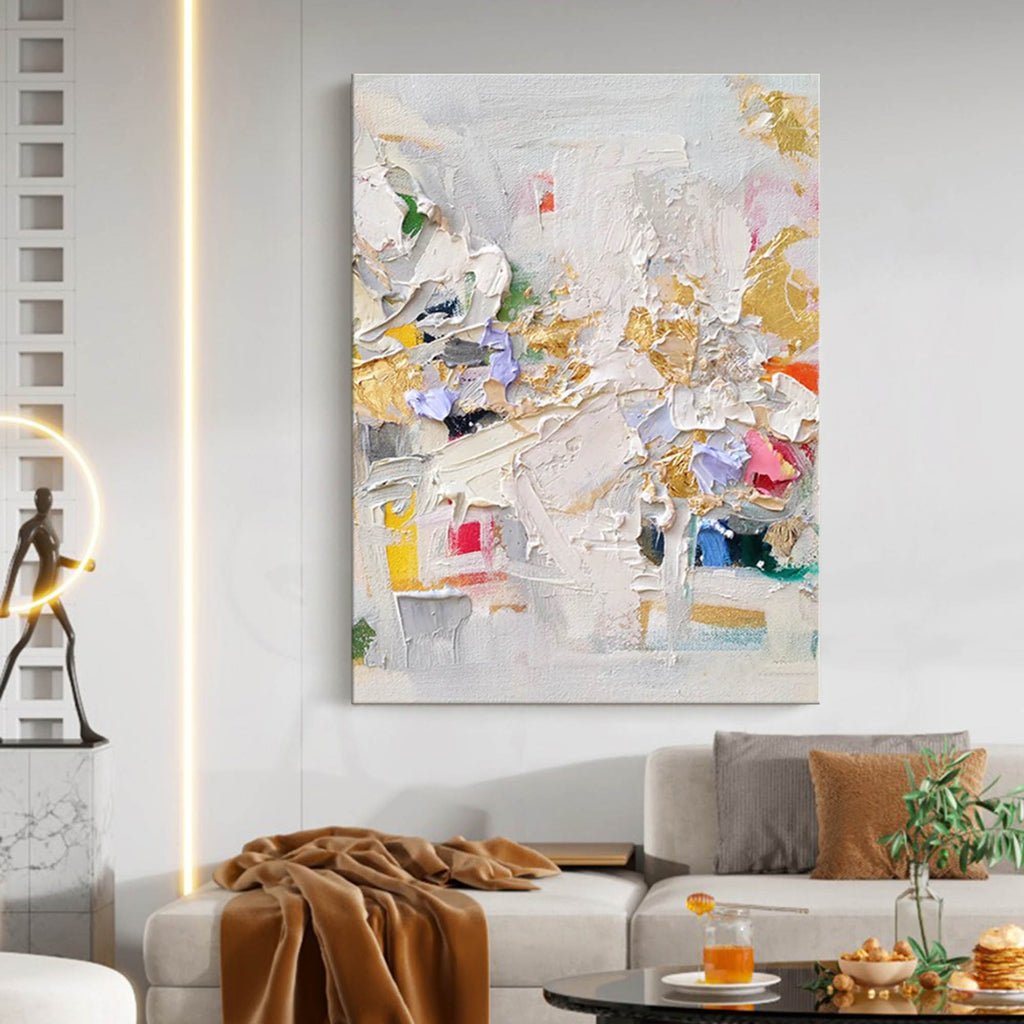 Knife Abstract Painting Palette Knife Abstract Canvas Art Colorful ...