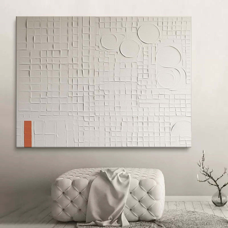 White Plaster Texture Painting White Abstract Art Canvas Plaster Wall ...