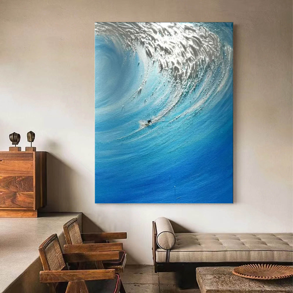 Blue Sea Texture Painting Blue Sea Texture Canvas Art Blue Sea Texture ...