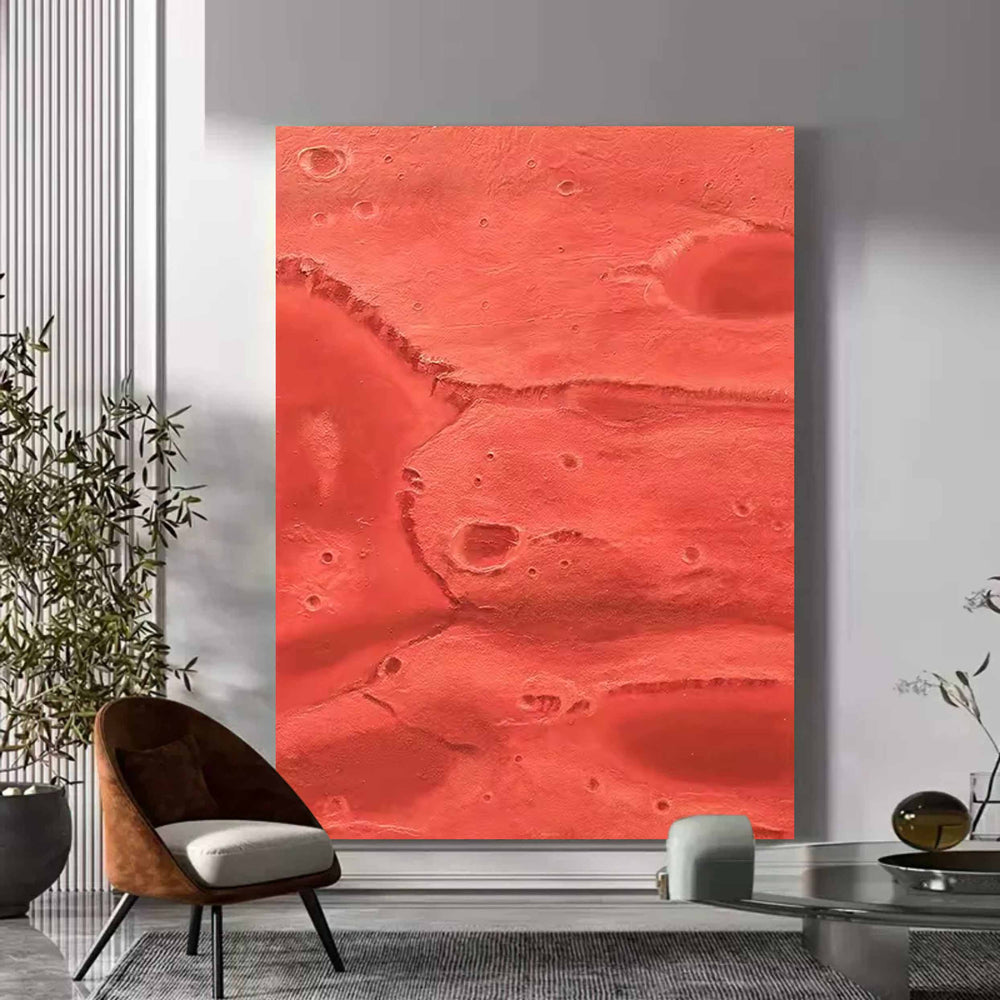 Red Volcanic Rock Oil Painting Red Rock Art On Canvas Red Volcanic Rock ...
