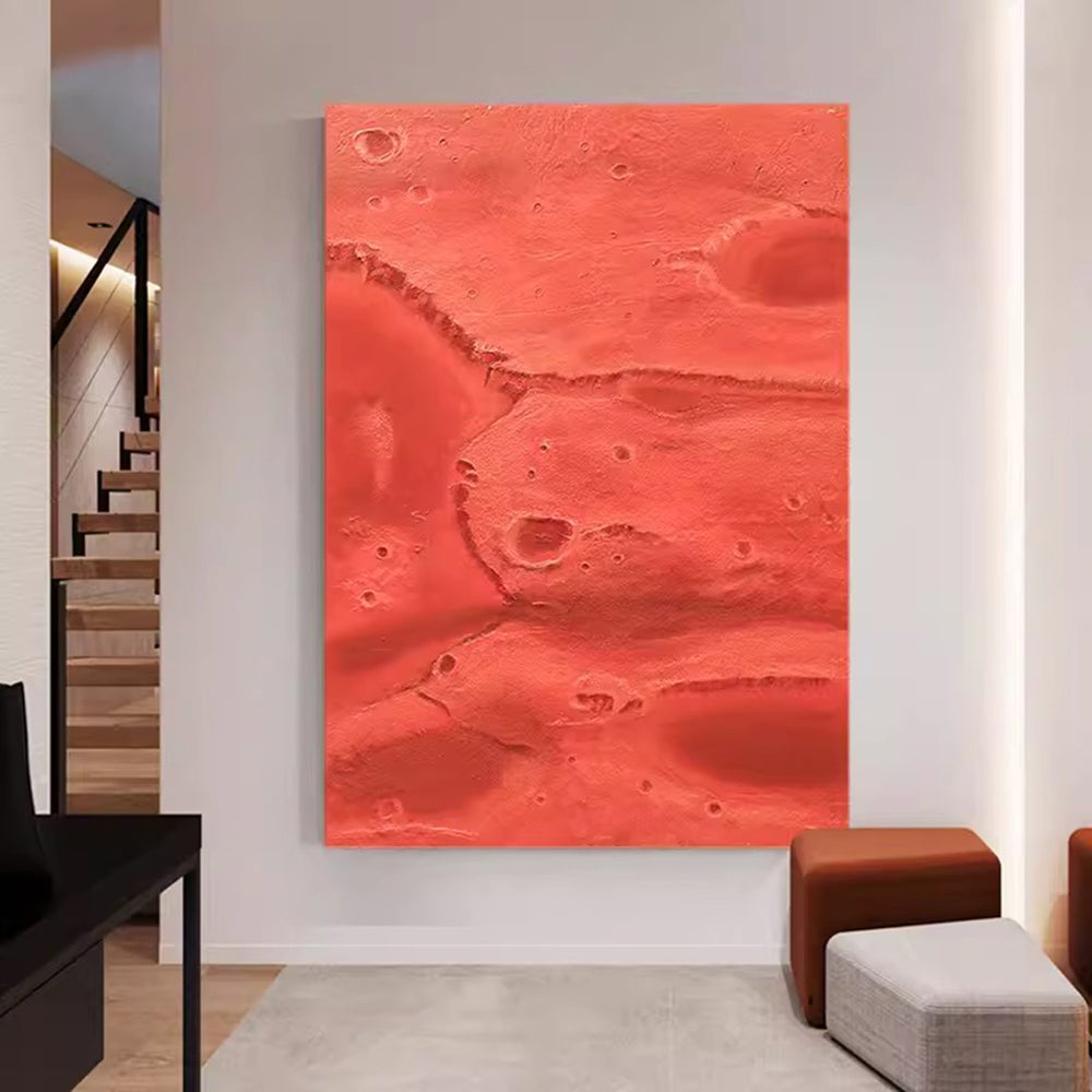 Red Volcanic Rock Oil Painting Red Rock Art On Canvas Red Volcanic Rock ...