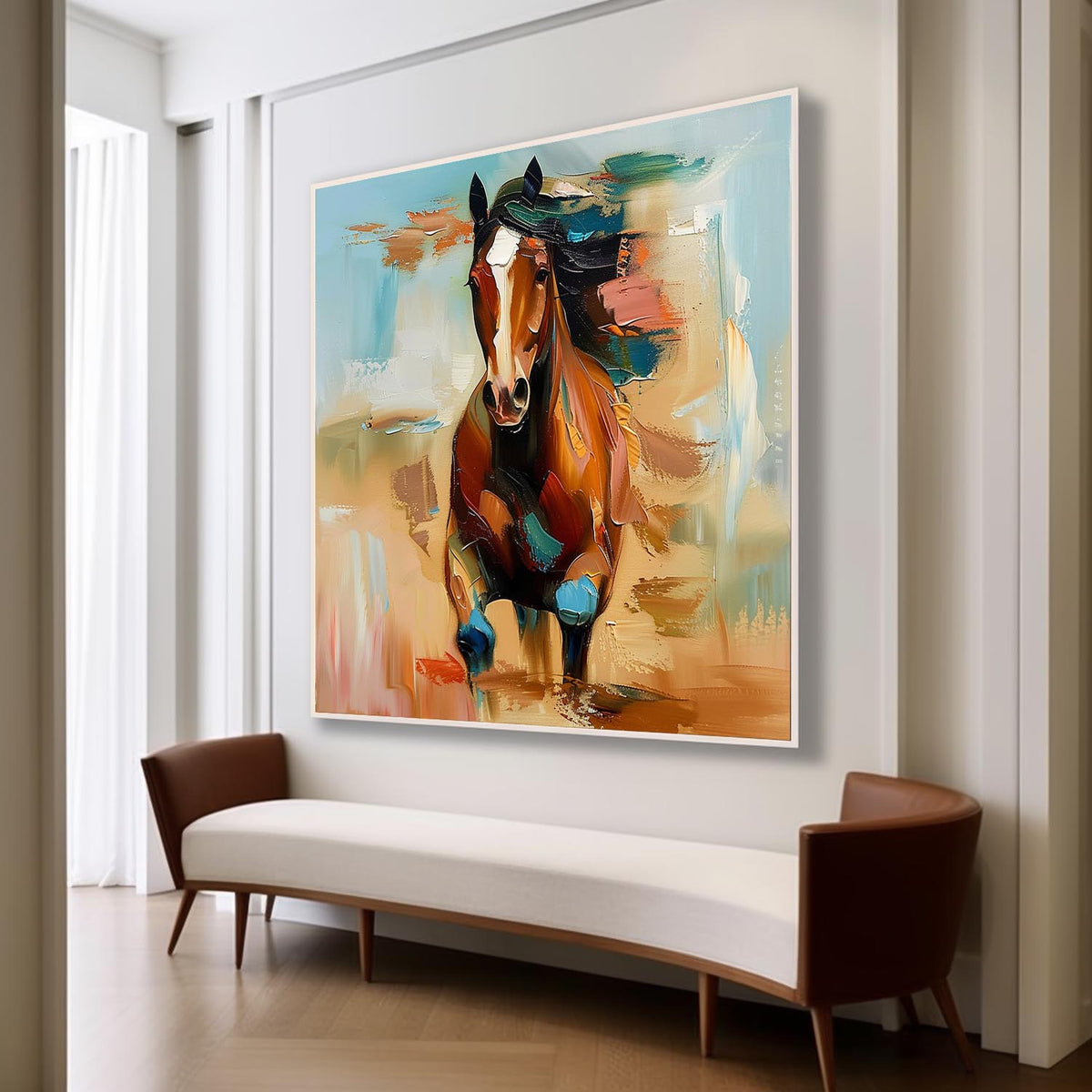 Running Horse Abstract Wall Art Decor Horse Oil Painting For Sale ...