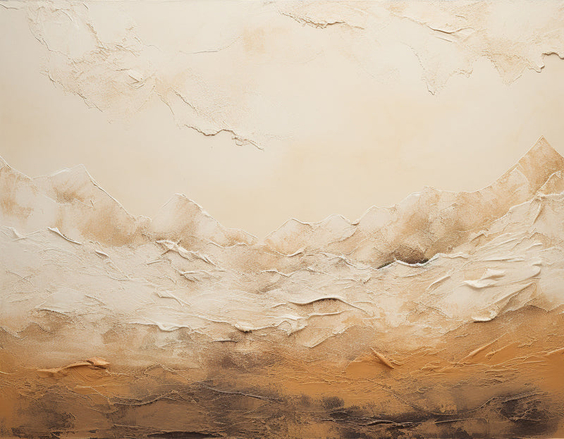 Large 3D Beige Abstract Texture Painting Wabi Sabi Wall Art Decor Beige ...