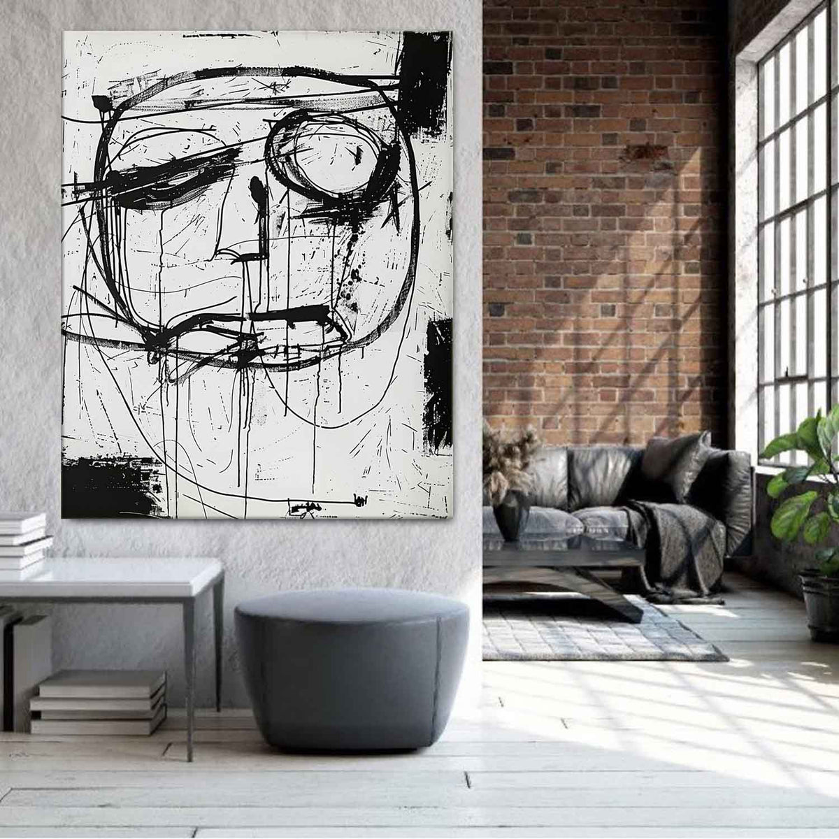 Abstract Graffiti Figure Canvas Art Abstract Graffiti Line Painting ...