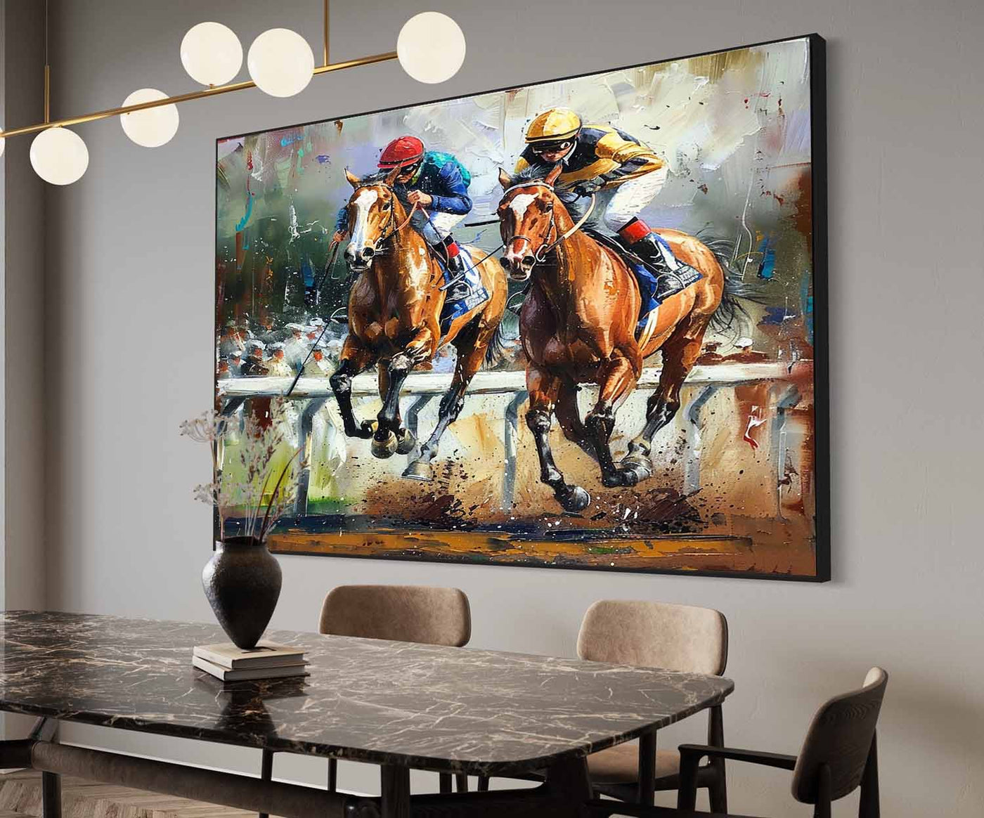 Horse Racing Canvas Wall Painting Decoration Horse Racing Canvas Art ...