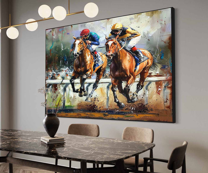 Horse Racing Canvas Wall Painting Decoration Horse Racing Canvas Art ...