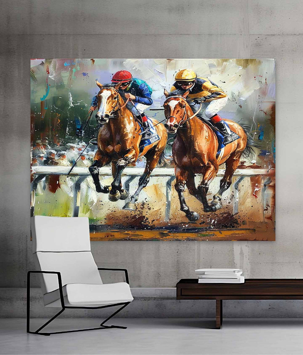 Horse Racing Canvas Wall Painting Decoration Horse Racing Canvas Art ...