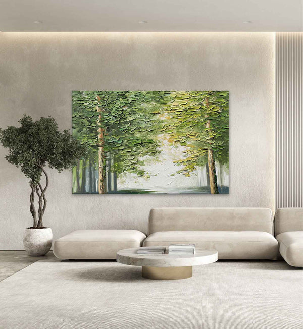 Green Tree Canvas Art for Sale 3D Green Tree Texture Painting Tree ...