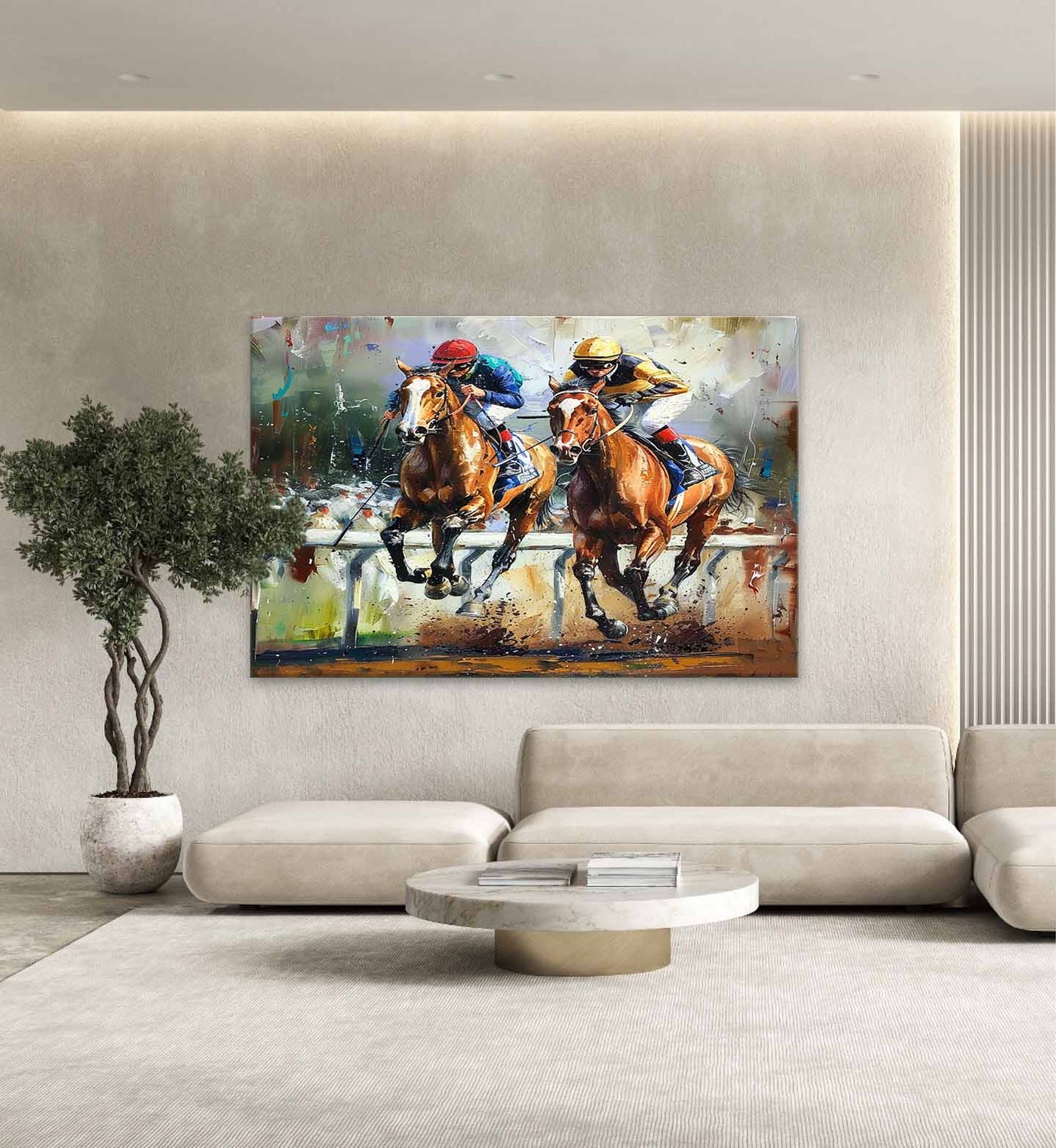 Horse Racing Canvas Wall Painting Decoration Horse Racing Canvas Art ...