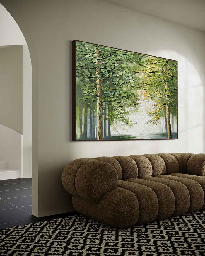 Green Tree Canvas Art for Sale 3D Green Tree Texture Painting Tree ...