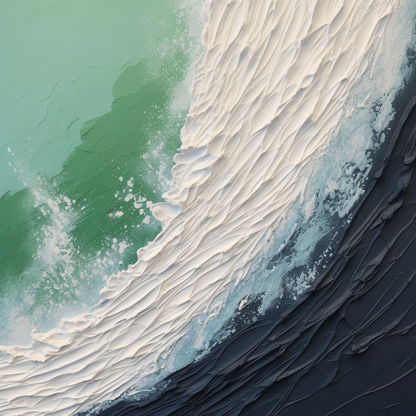 Large White Ocean Wave Texture Wall Painting White And Blue Ocean Wave ...