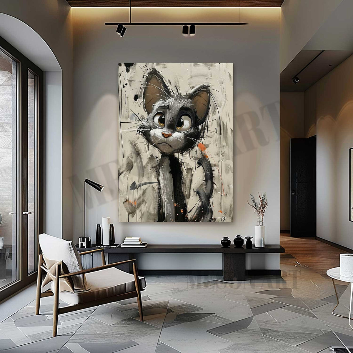 Cat Portrait Minimalist Painting Tom Cat Pop Art for Sale Tom Cat ...