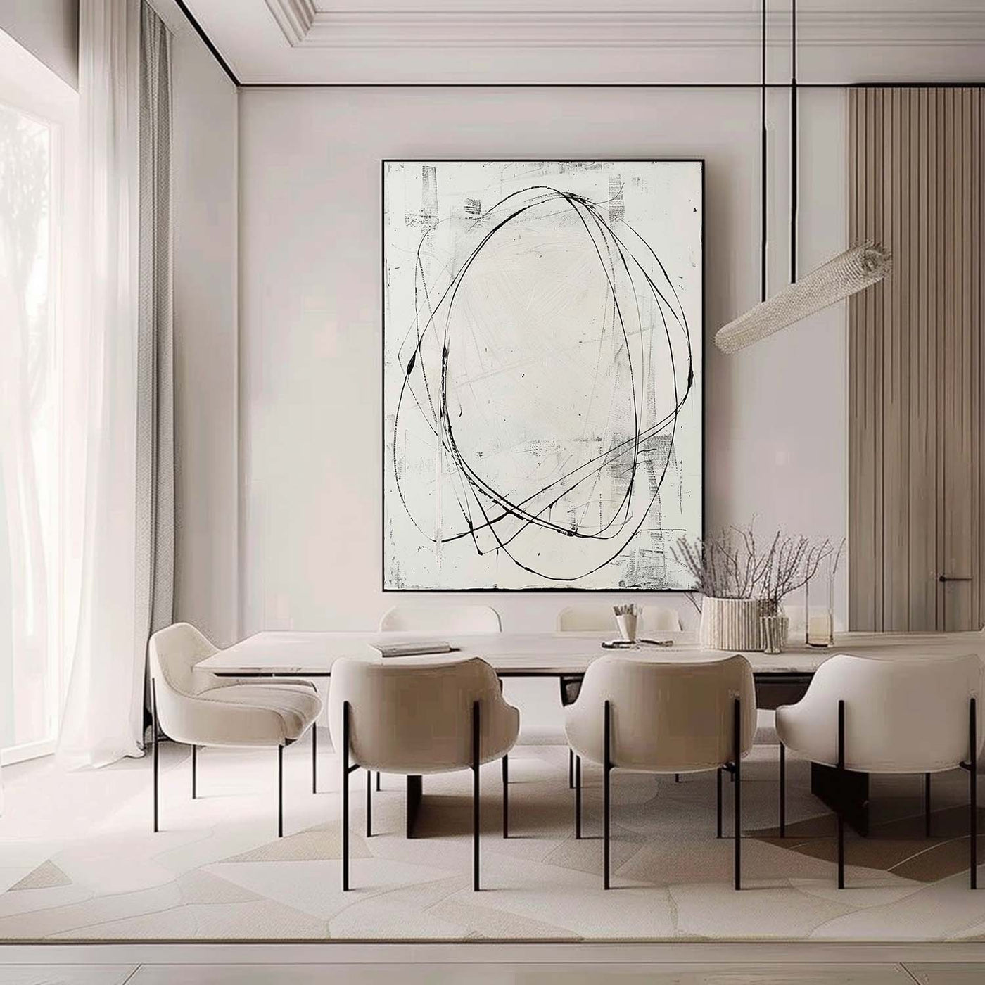 Large White Abstract Canvas Wall Art White Abstract Oil Painting ...