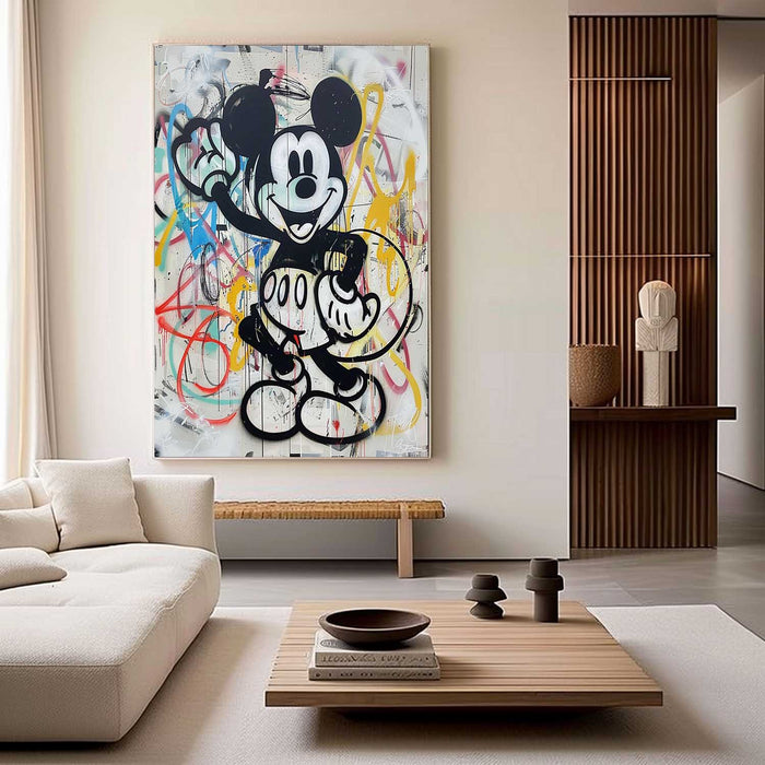 Mickey Mouse Kids Room Canvas Wall Art Mickey Graffiti Art for Sale ...