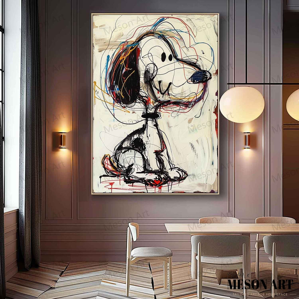 Snoopy Graffiti Art Children's Room Snoopy Canvas Wall Art for Sale ...