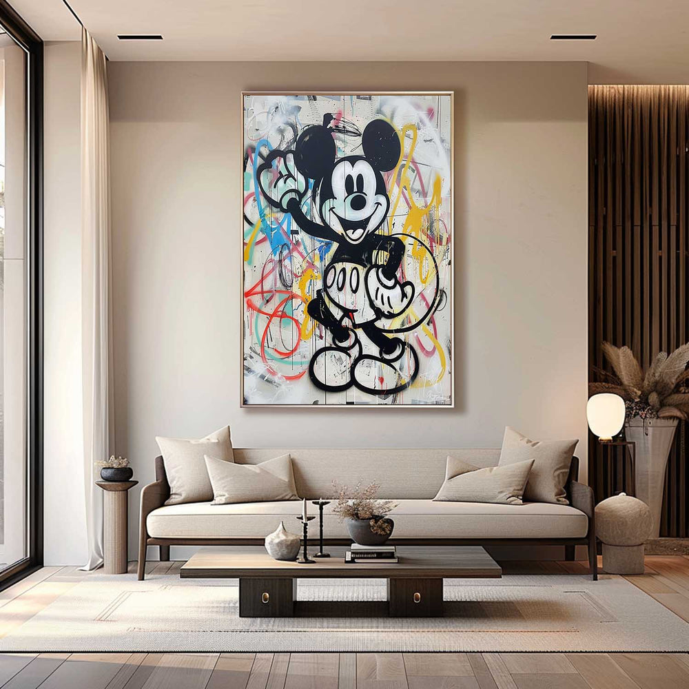 Mickey Mouse Kids Room Canvas Wall Art Mickey Graffiti Art for Sale ...