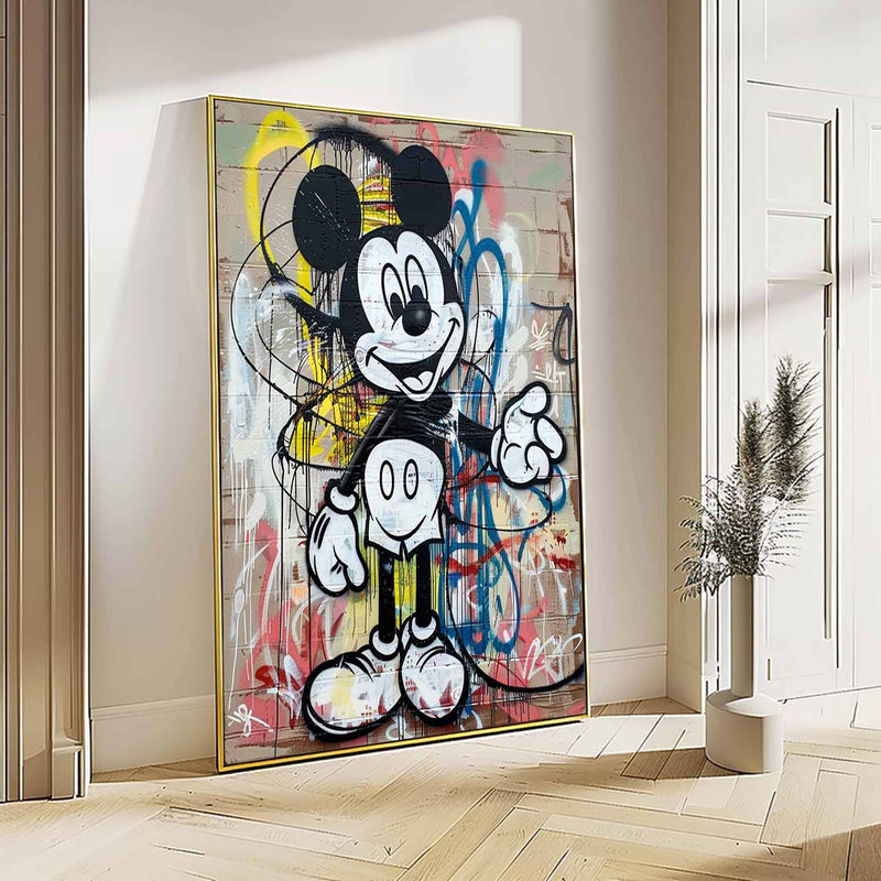 Mickey Mouse Kids Room Canvas Wall Art Mickey Graffiti Art for Sale ...