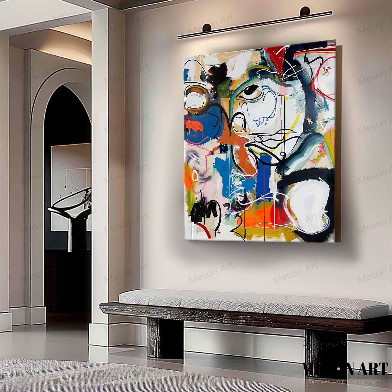 Abstract Graffiti Art on Canvas Colorful Graffiti Oil Painting Abstract ...