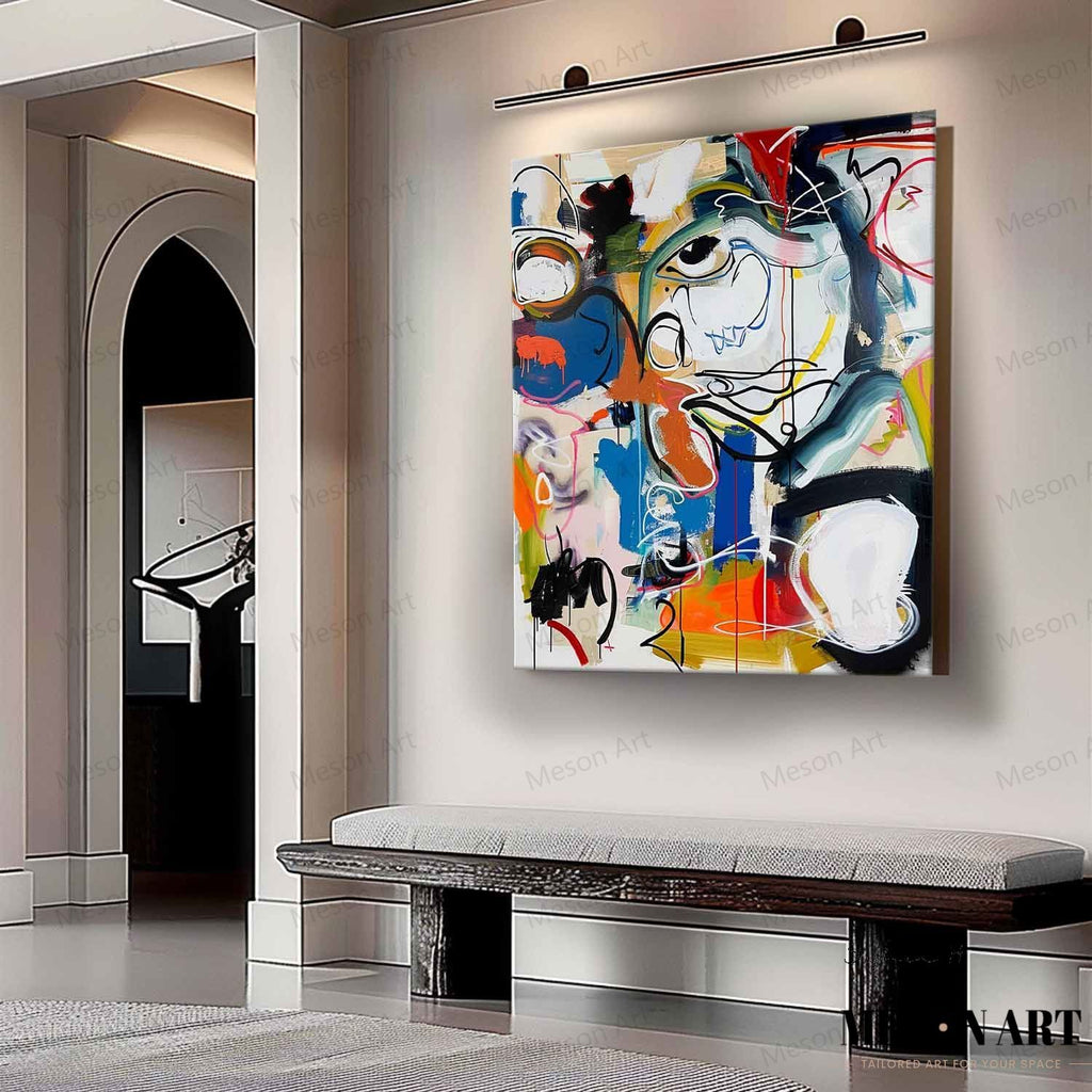Abstract Graffiti Art on Canvas Colorful Graffiti Oil Painting Abstract ...