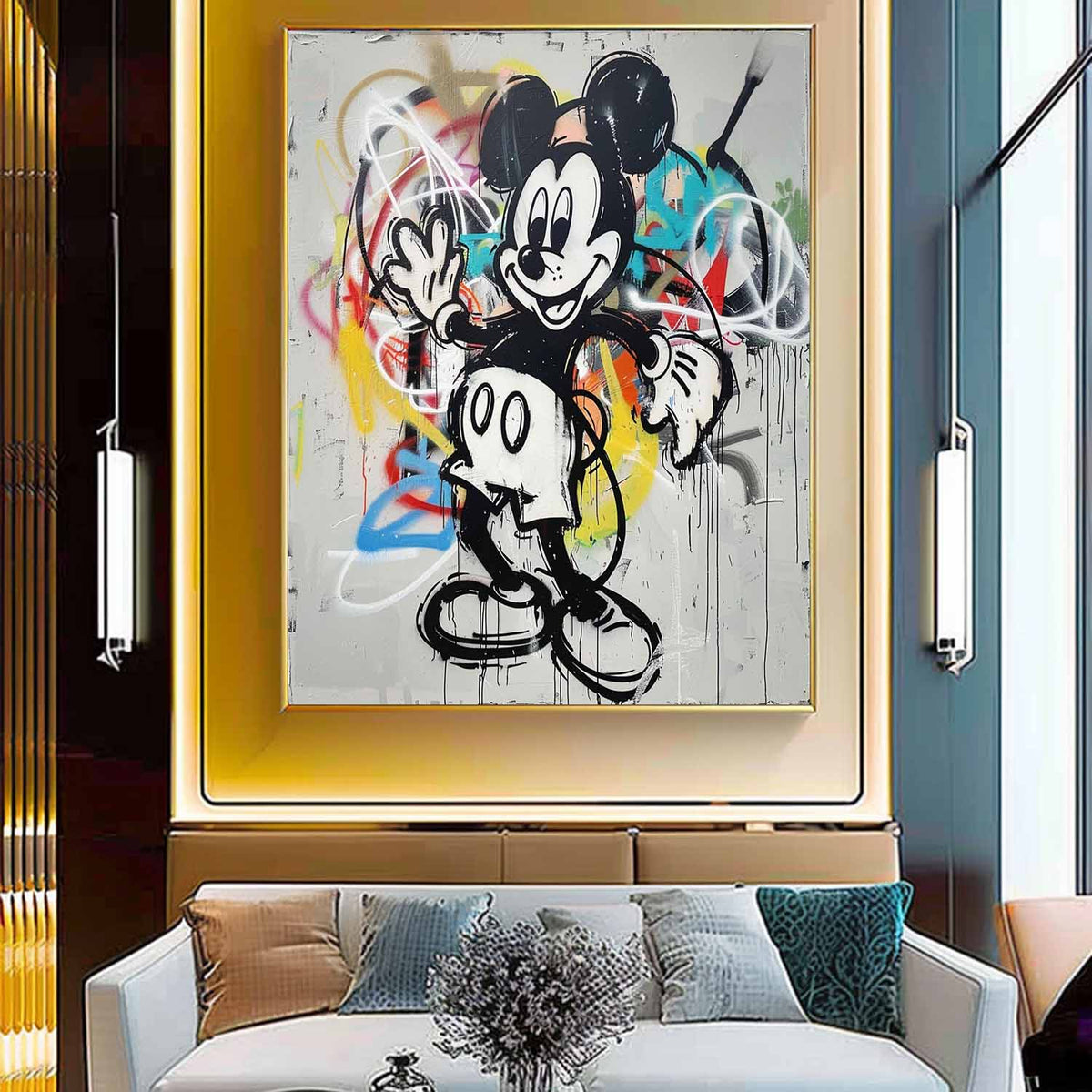 Mickey Mouse Graffiti Canvas Art for Sale Mickey Mouse Graffiti Street ...