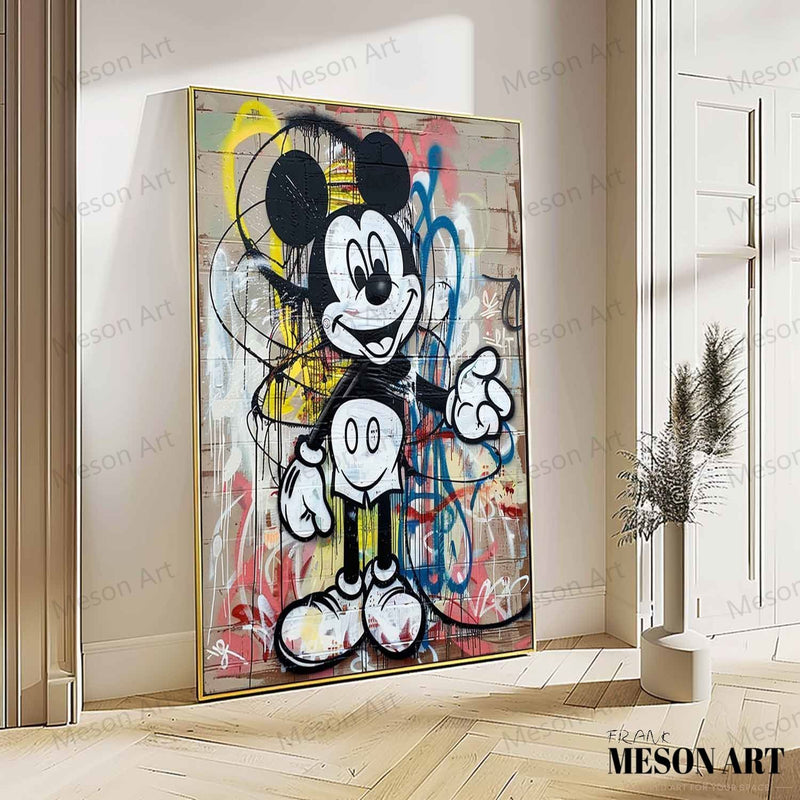Mickey Mouse Kids Room Canvas Wall Art Mickey Graffiti Art for Sale ...