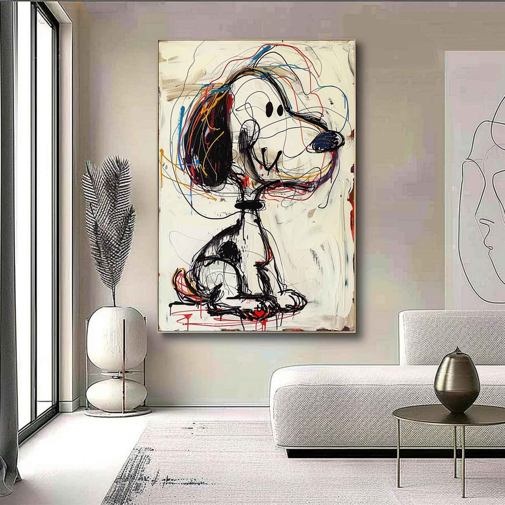 Snoopy Graffiti Art Children's Room Snoopy Canvas Wall Art for Sale ...
