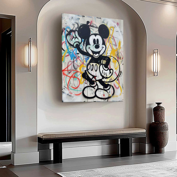 Mickey Mouse Kids Room Canvas Wall Art Mickey Graffiti Art for Sale ...