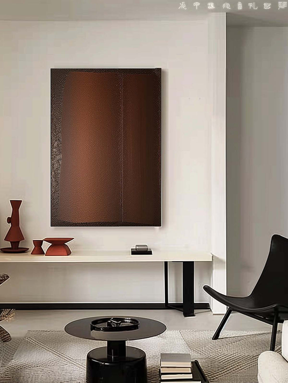 Brown Abstract Art for Sale Cowhide Color Abstract Art Brown Minimalist ...
