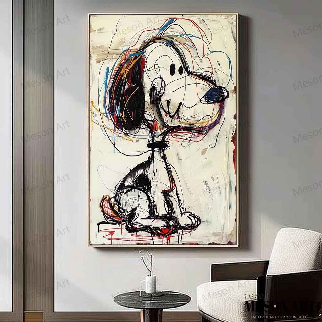 Snoopy Graffiti Art Children's Room Snoopy Canvas Wall Art for Sale ...