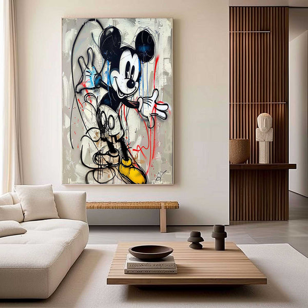 Fun Mickey Mouse Graffiti Art Kids Room Mickey Wall Art for Sale ...