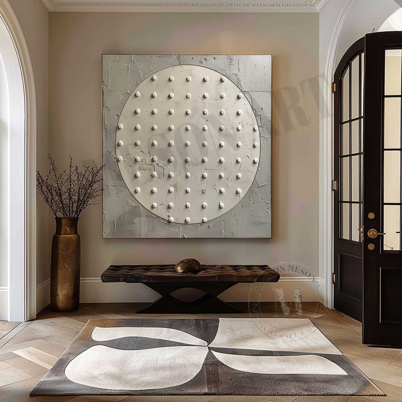 3D Brown and Beige Minimalist Abstract Art Canvas Beige and Brown ...