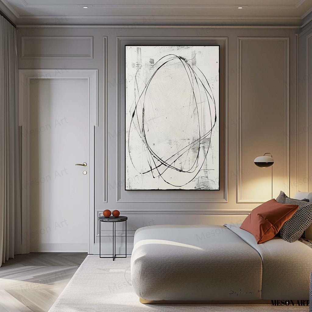 Large White Abstract Canvas Wall Art White Abstract Oil Painting ...