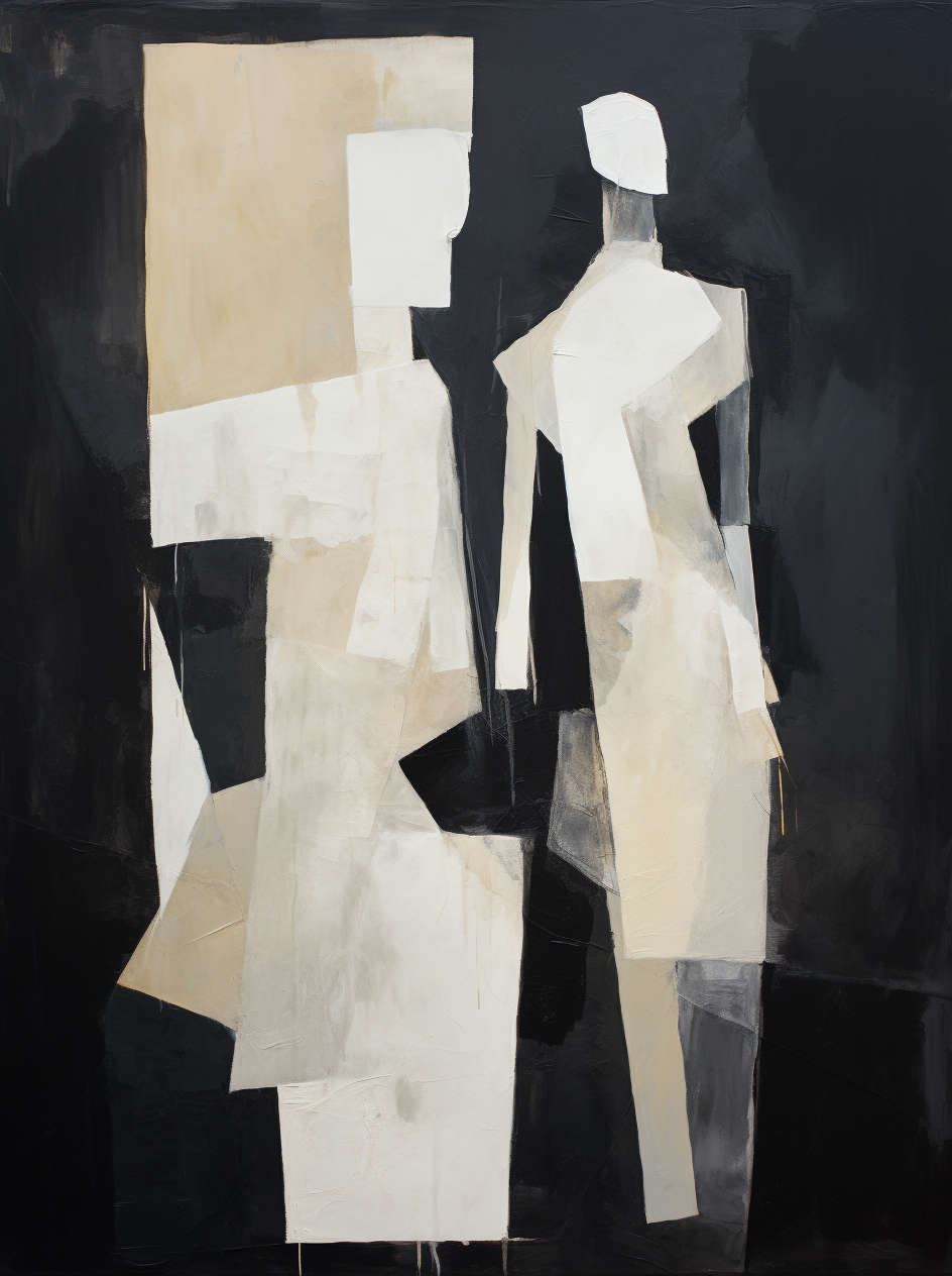 Black Minimalist Wall Art Black People Abstract Canvas Art Black People ...