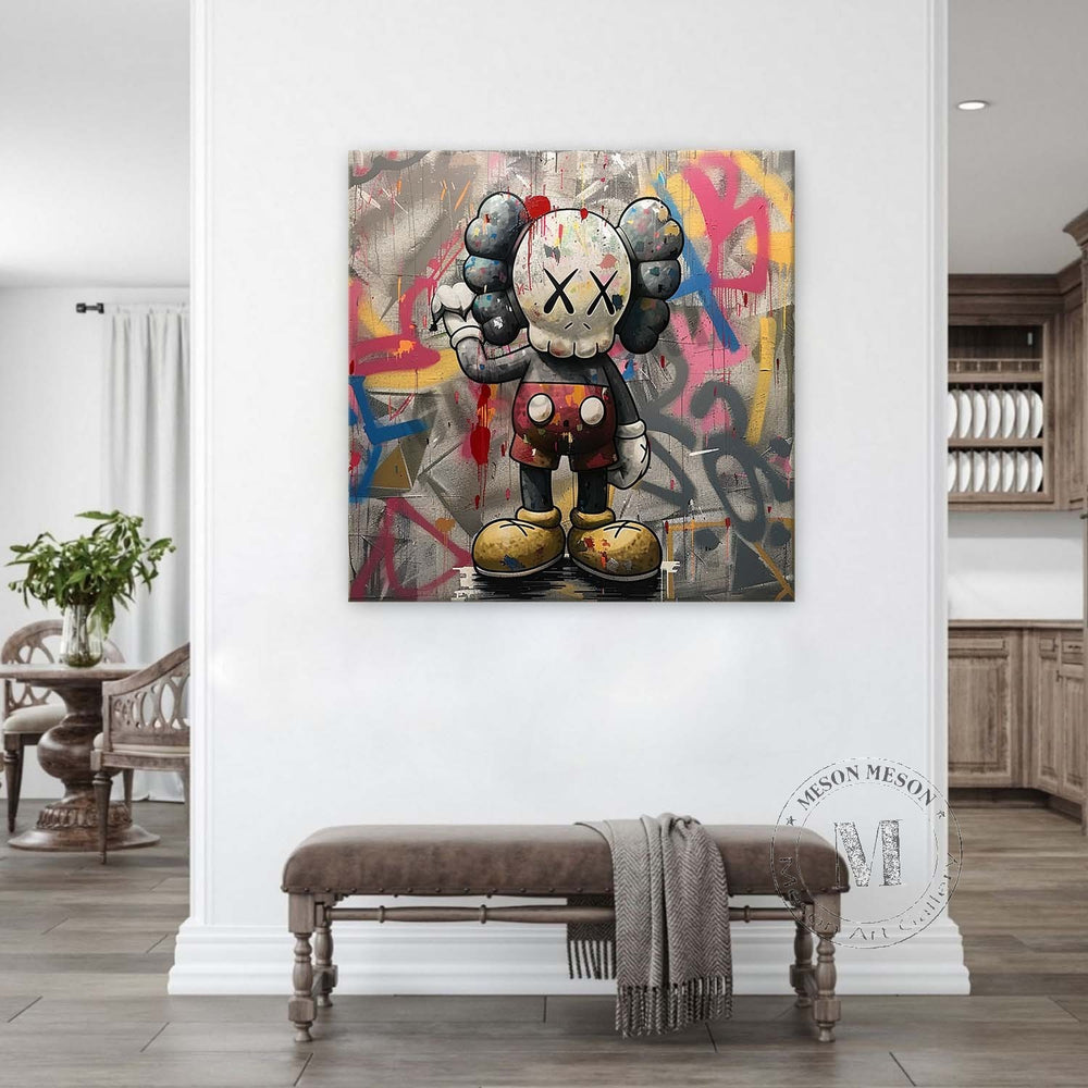 Kaws Canvas Wall Art Kaws Art Canvas Kaws Oil Painting Kaws Graffiti ...