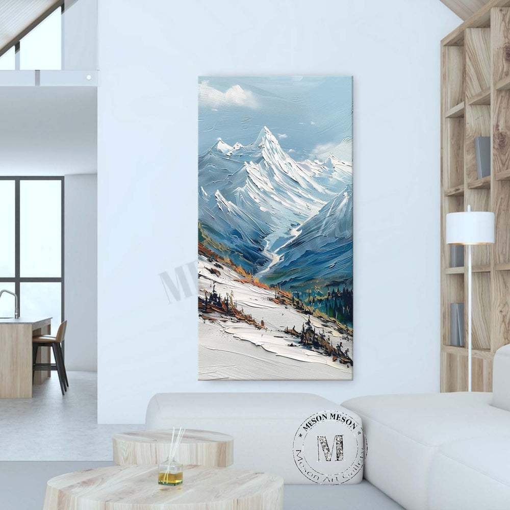 Large Snow Mountain Landscape Canvas Art Snow Mountain Landscape Canvas ...
