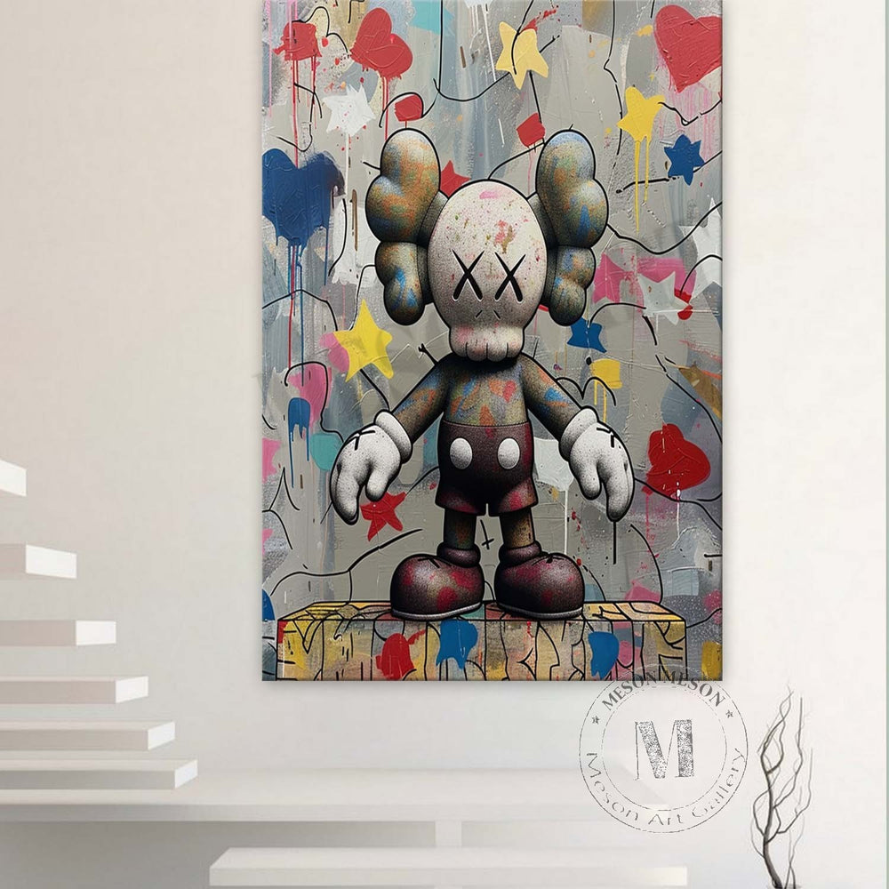 Kaws Art Canvas for Sale Kaws Canvas Wall Art Kaws Oil Painting Kaws ...