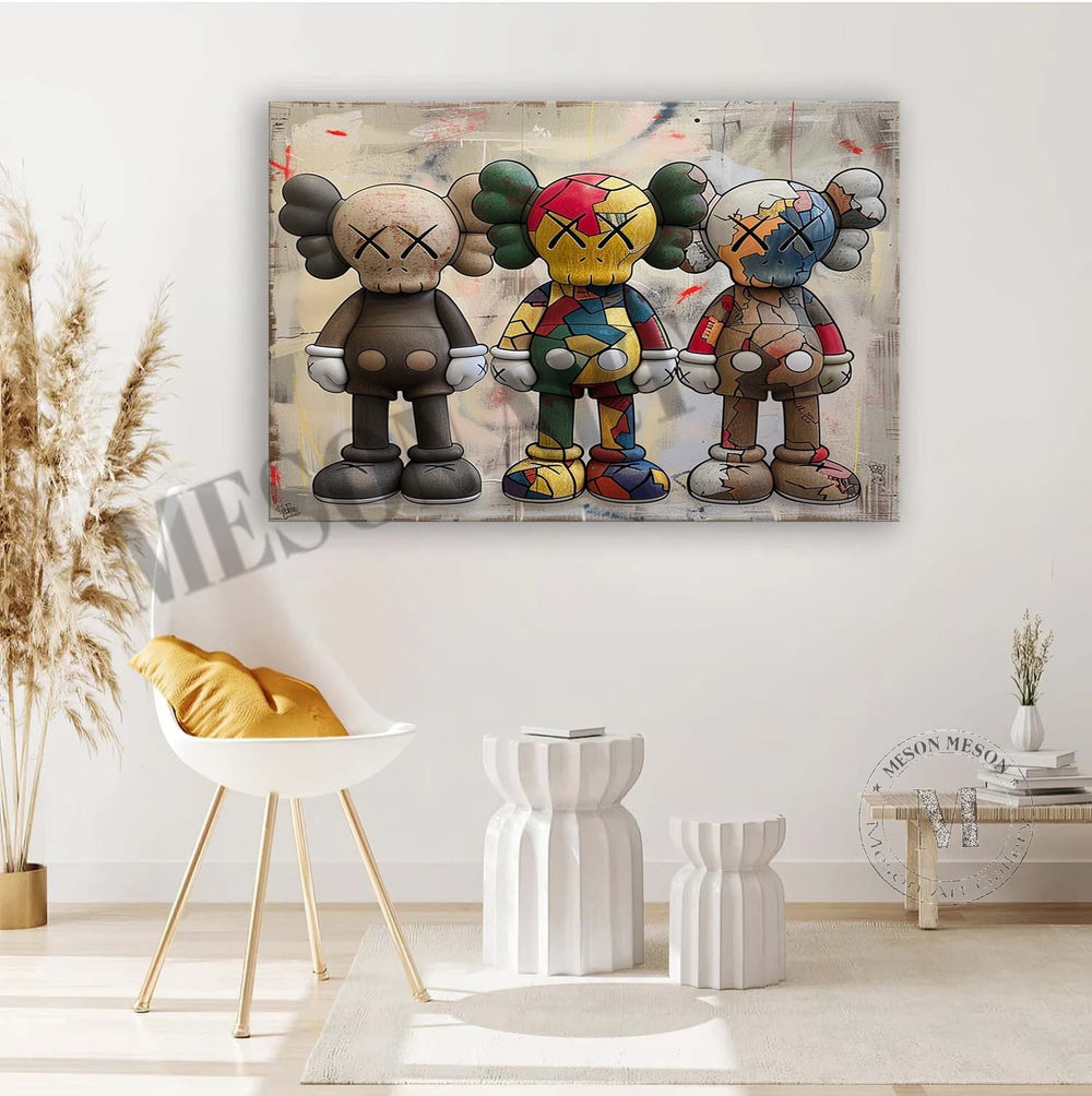 Large Kaws Oil Paintings for Sale Kaws Canvas Wall Art Kaws Art Canvas ...