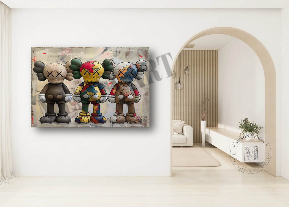 Large Kaws Oil Paintings for Sale Kaws Canvas Wall Art Kaws Art Canvas ...