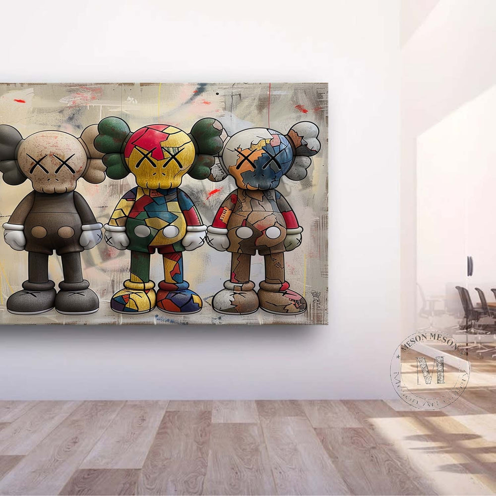 Large Kaws Oil Paintings for Sale Kaws Canvas Wall Art Kaws Art Canvas ...